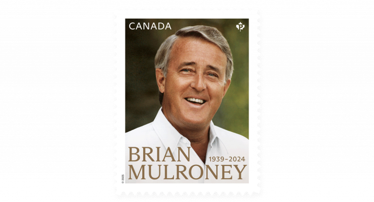 New stamp honours the Right Honourable Brian Mulroney - Magazine | Canada Post
